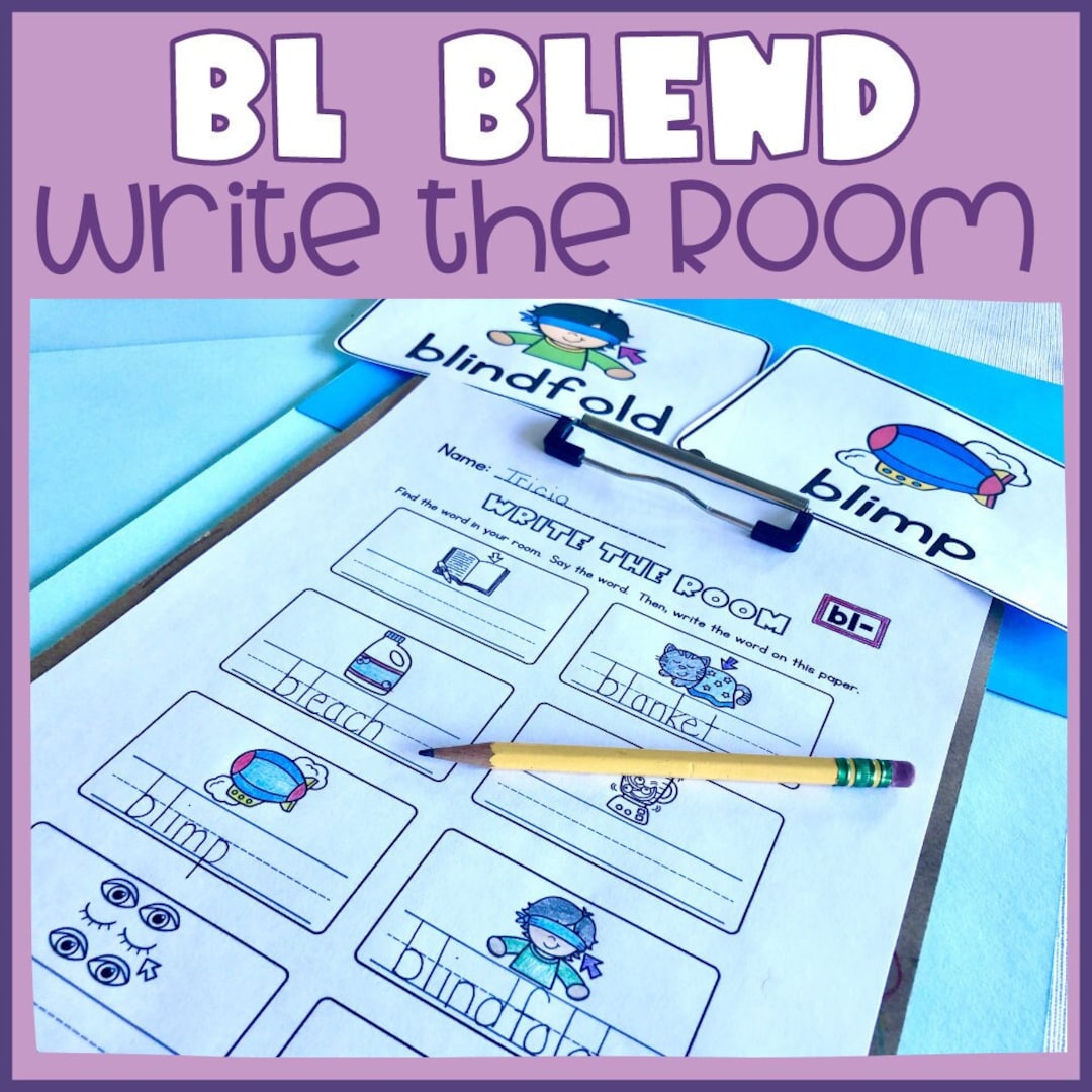 BL Blend Write the Room Spelling Activity With Differentiation - Etsy ...