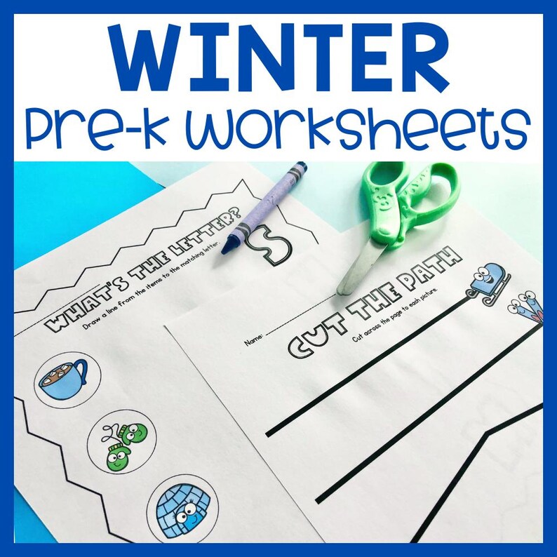 Winter Pre-k Morning Work - January Preschool Worksheets - No Prep Snow ...