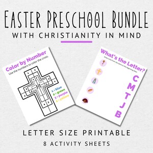 Easter Preschool Bundle, Easter Activity Sheets, Religious Preschool ...