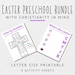 Easter Preschool Bundle, Easter Activity Sheets, Religious Preschool ...