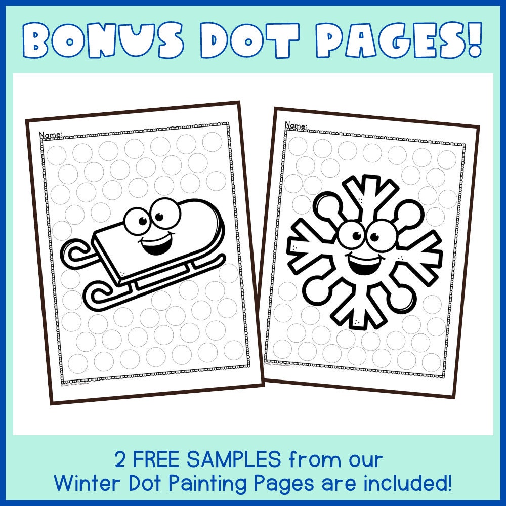 Winter No Prep Preschool Activity Pack: Print and Go Worksheets ...