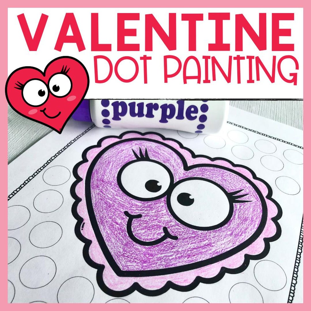 Valentine Dot Pages - Valentine's Day Dot Sheets - February Dot Marker ...
