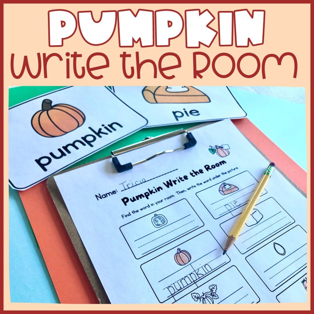 Pumpkin Write the Room With Differentiation - Etsy