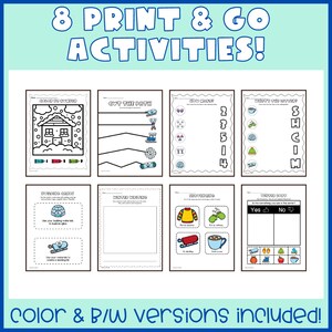 Winter No Prep Preschool Activity Pack: Print and Go Worksheets ...