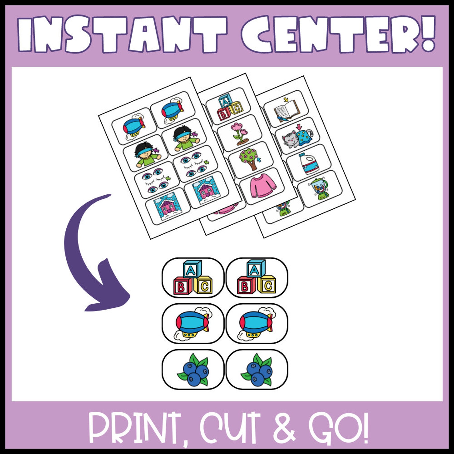 BL Blend Memory Game, Print and Go Spelling Activity - Etsy