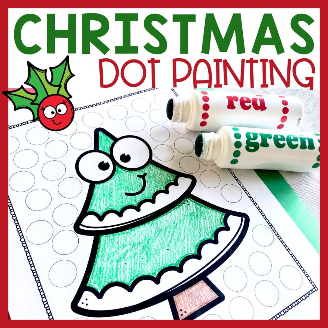 Holiday Dot Marker Sheets - Christmas Dot Painting - December Dot Pages ...