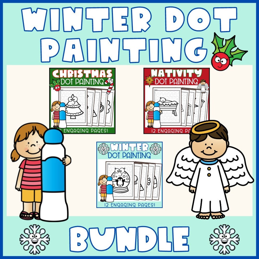 Winter Dot MEGA Painting Bundle, Dot Marker Activities, Printables for ...