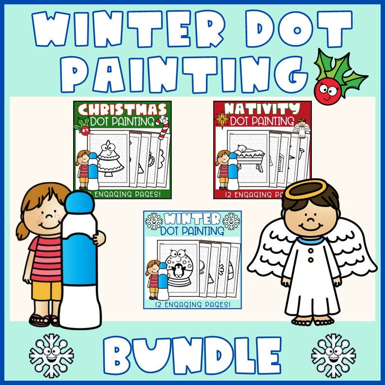 Winter Dot MEGA Painting Bundle, Dot Marker Activities, Printables for ...