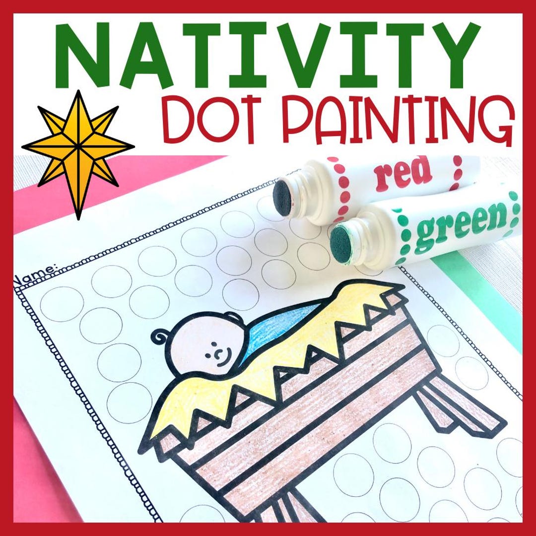 Christmas Nativity Dot Painting Bundle, Dot Marker Activities, Do a Dot ...