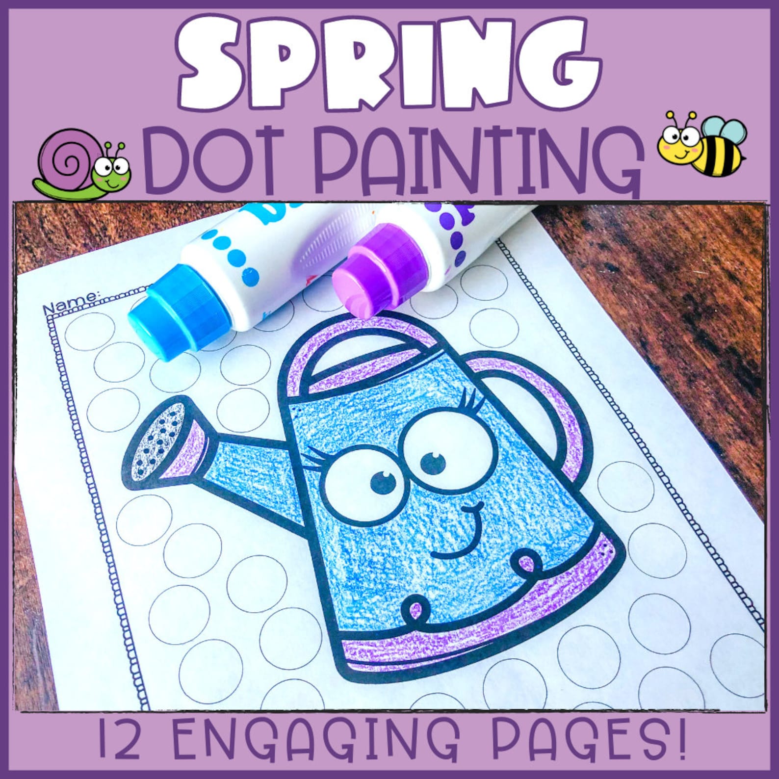 Spring Dot Marker Sheets: Springtime Dot Painting Pages - Etsy