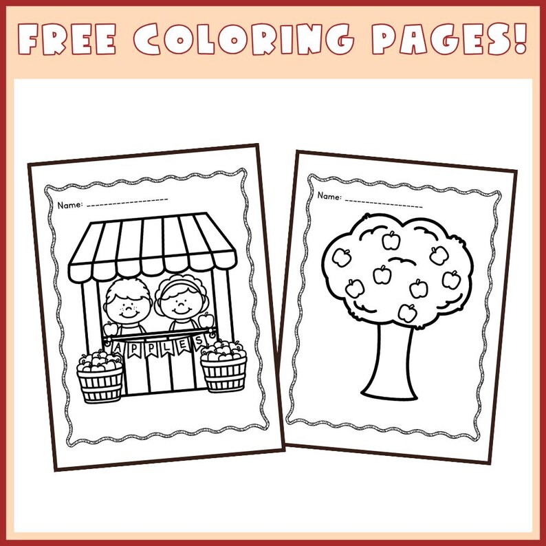 Apple Dot Painting Sheets for Fall Dot Marker Activities & Dauber Pages ...