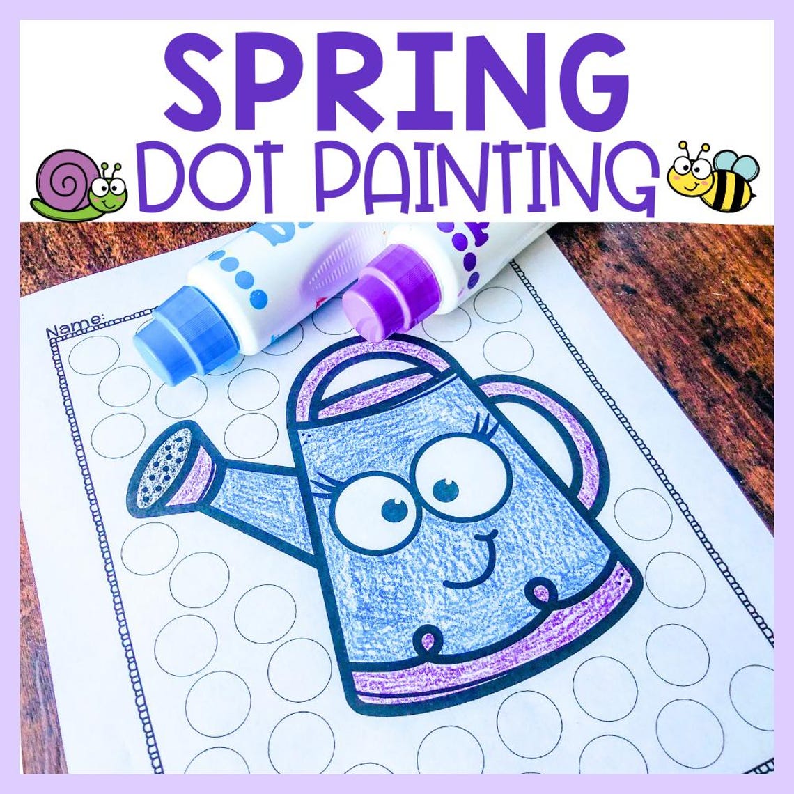 Spring Dot Pages - Spring Dot Sheets - April Dot Worksheets for Dot ...