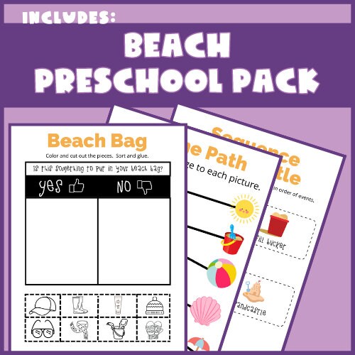 Summer Preschool Bundle, Printable Worksheets, Preschool Activities ...