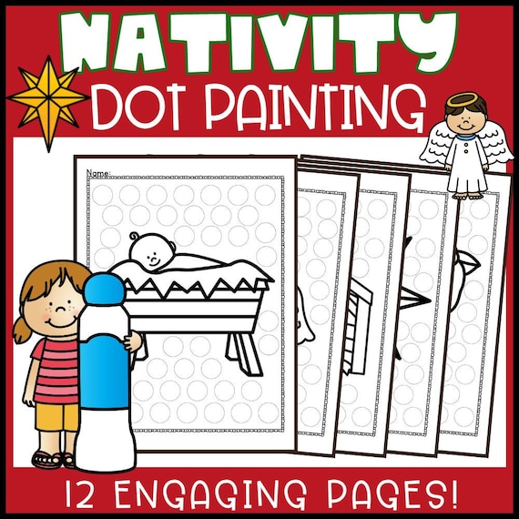 Christmas Nativity Dot Painting Bundle Dot Marker Activities - Etsy