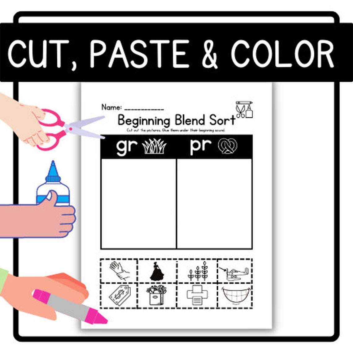 Initial Blend Picture Sort, Beginning Blends Picture Sort, Phonemic ...