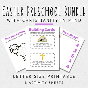 Easter Preschool Bundle, Easter Activity Sheets, Religious Preschool ...
