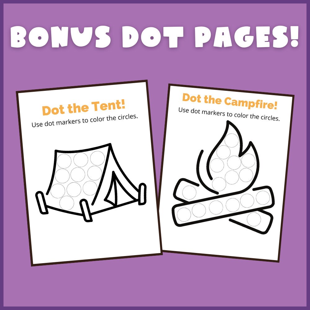 Camping Preschool Bundle, Printable Worksheets, Preschool Activities ...