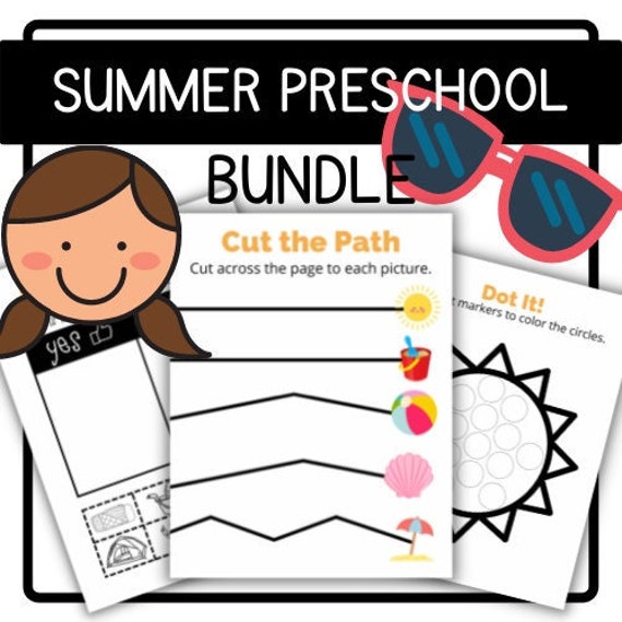 Summer Preschool Bundle Printable Worksheets Preschool - Etsy