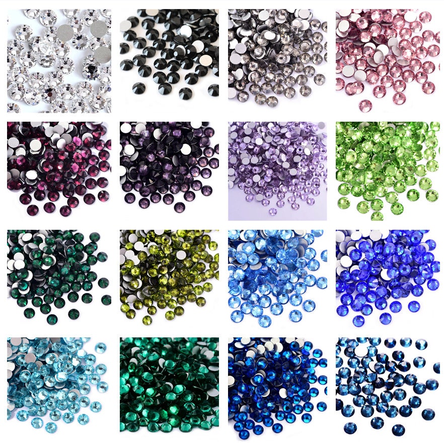 14400 GLASS Bulk Bag Non-hotfix Color Rhinestones 100 Gross Flatback ...