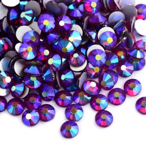 14400 GLASS Bulk AB Non-hotfix Rhinestones 100 Gross per Pack Flatback ...