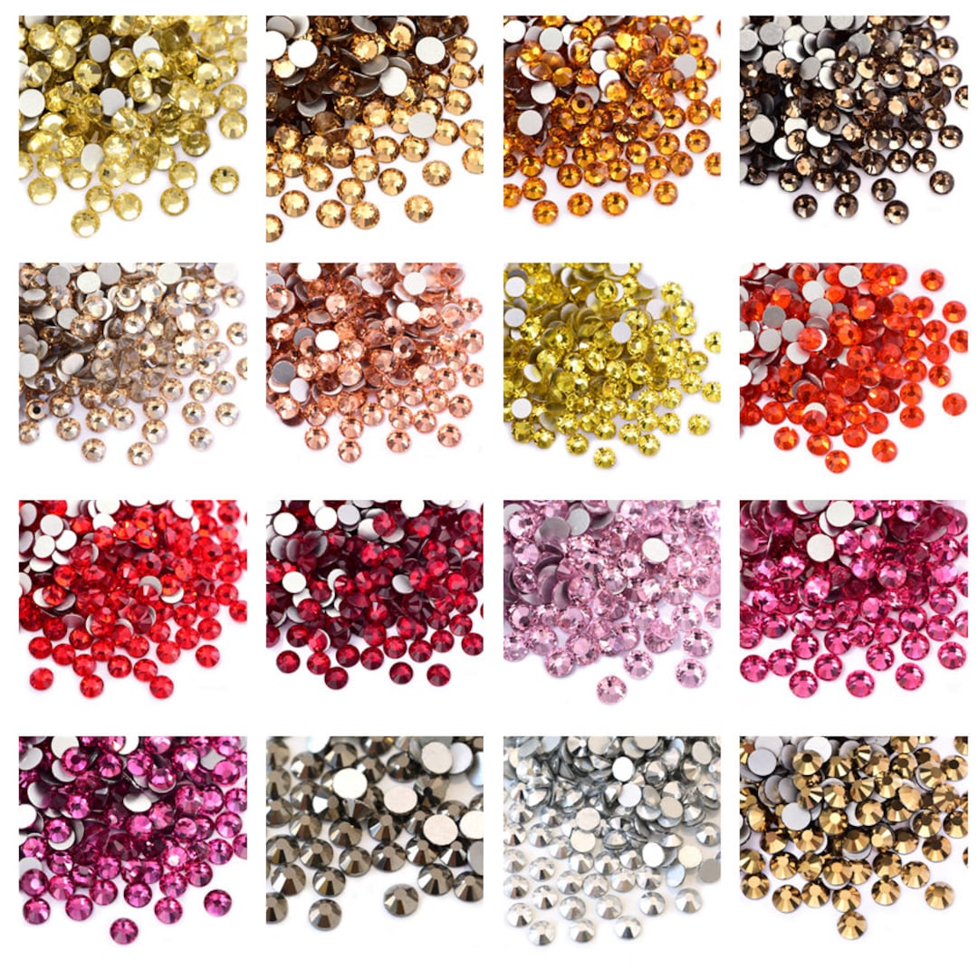 14400 GLASS Bulk Bag Non-hotfix Color Rhinestones 100 Gross Flatback ...