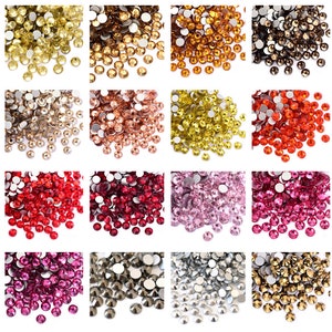 14400 GLASS Bulk Bag Non-hotfix Color Rhinestones 100 Gross Flatback ...