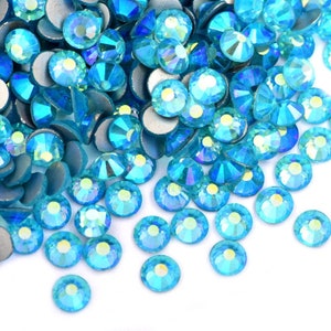 14400 GLASS Bulk AB Non-hotfix Rhinestones 100 Gross per Pack Flatback ...