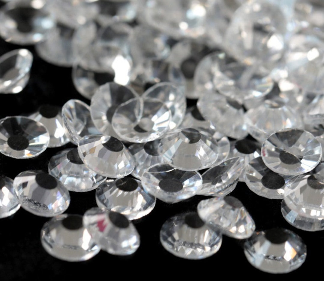 1440pc Transparent Clear Glass Rhinestones Non-hotfix 2 3 4 5 6 Mm ...
