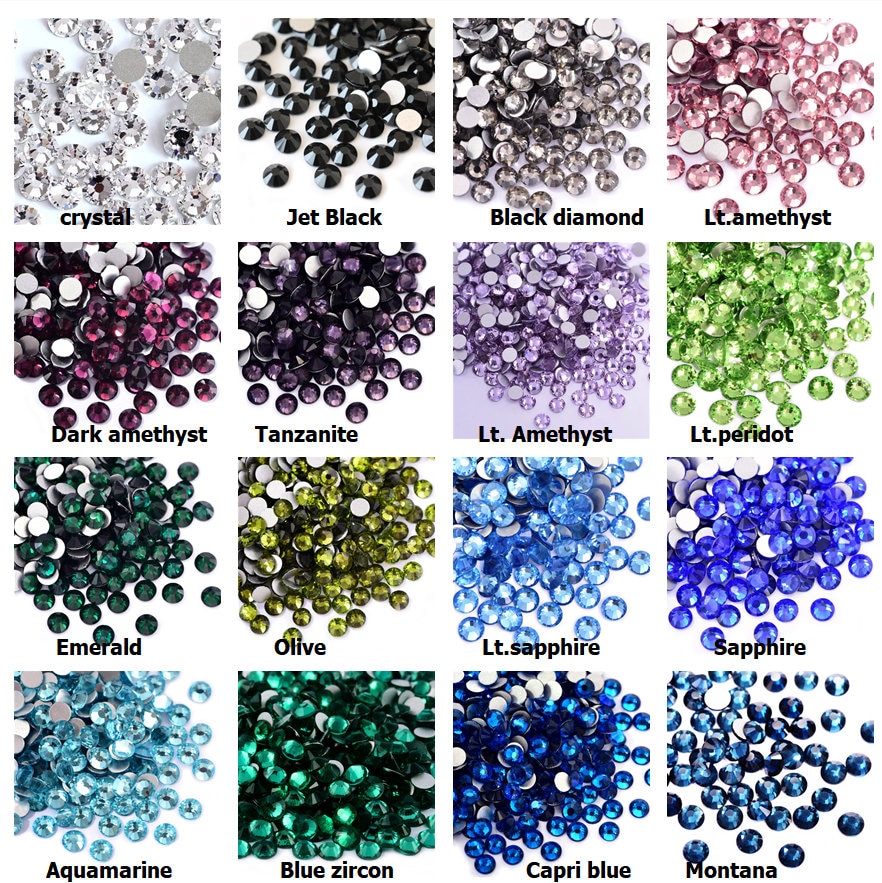 14400 GLASS Bulk Bag Non-hotfix Color Rhinestones 100 Gross - Etsy