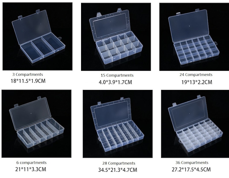 6 Sizes 3/6/15/24/28/36 Compartments Divided Storage - Etsy
