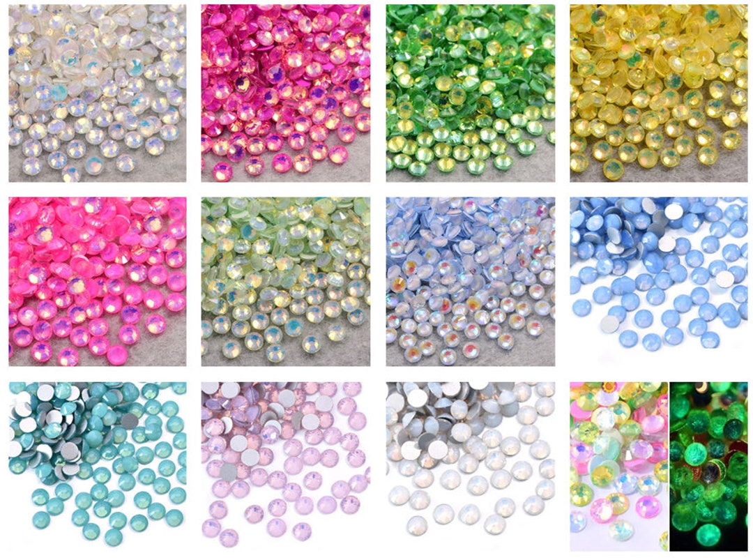 14400 GLASS Bulk Opal Non-hotfix Color Luminous Opal Rhinestones 100 ...