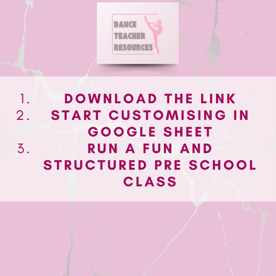 Pre School Dance Ballet Jazz Curriculum Lesson Plans for Dance Teachers ...