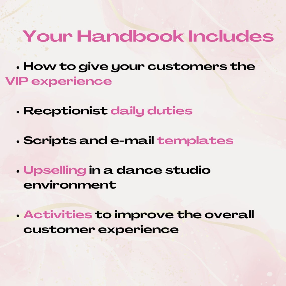 Dance Studio Front Desk Handbook: Admin & Team Management (canva ...