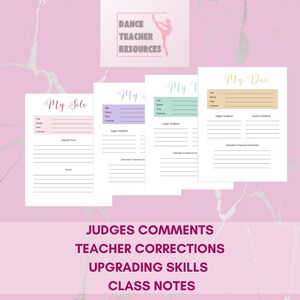 Competition Dancer Progress Tracker for Dance Studio Owners Teachers ...