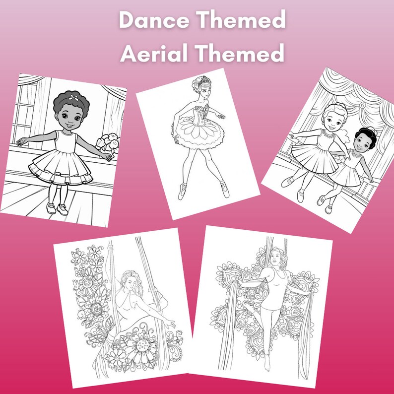 Aerial Silks Dance Kids Coloring Book - Dance Studio Owner Approved ...