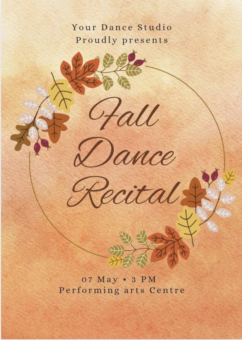 Dance Recital Program Template Bundle | Customizable & Printable PDF ...