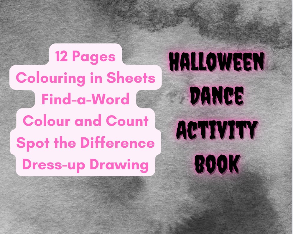 Halloween Coloring Pages + Activities | Dance Themed Fun Workbook for ...