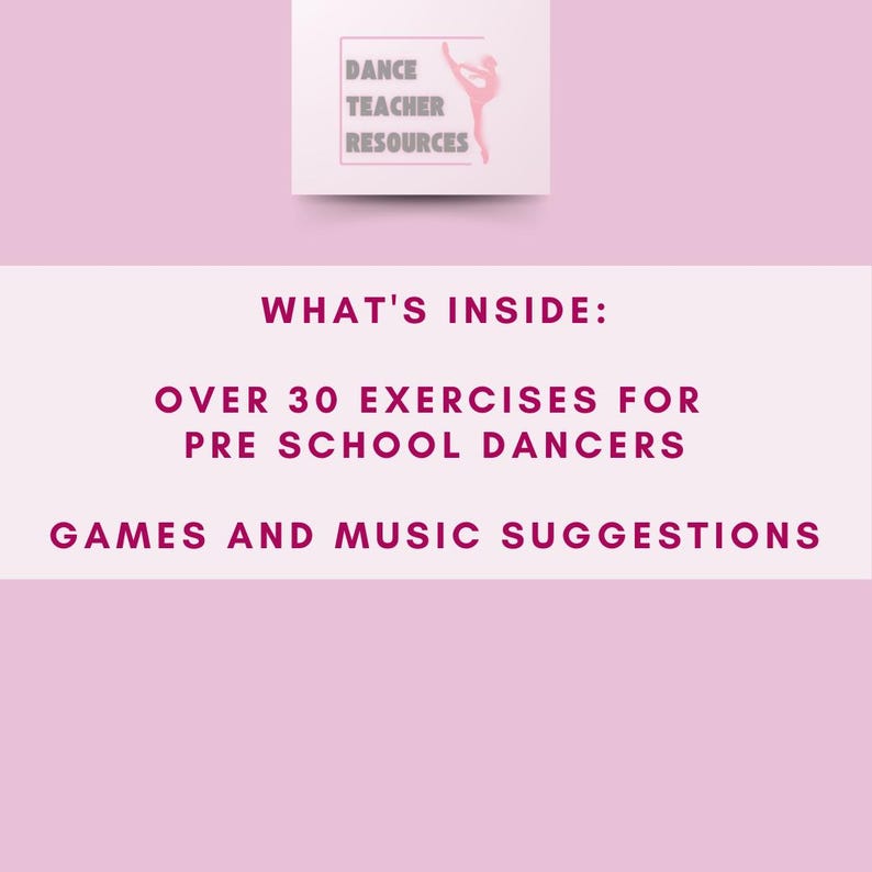 Pre School Dance Ballet Jazz Curriculum Lesson Plans for Dance Teachers ...