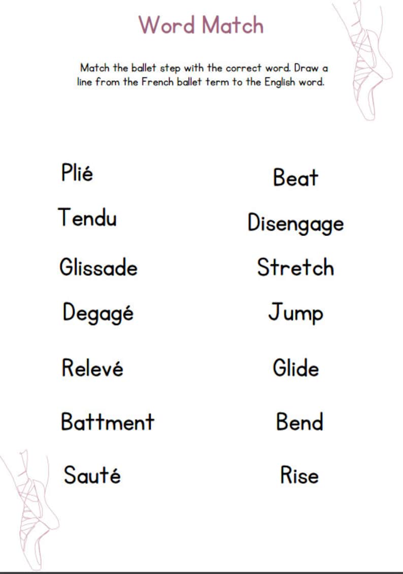 Ballet Dance Student Activity Workbook - Essential Resource for ...