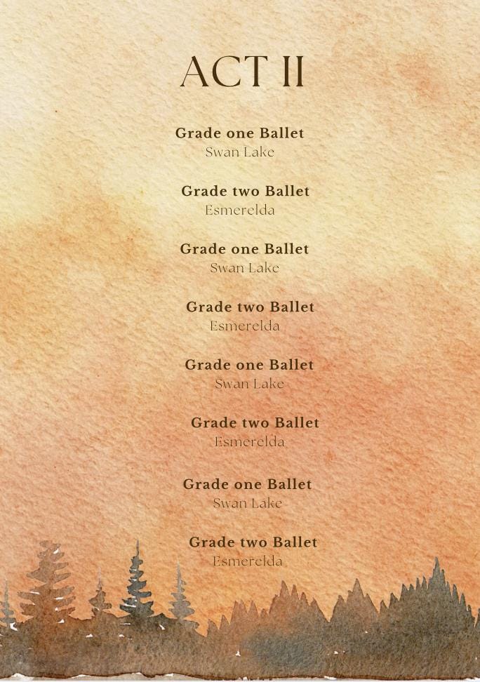Dance Recital Program Template Bundle: Customizable PDF - Etsy