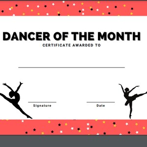 Editable Dance Studio Awards: Printable Certificate Templates (instant ...