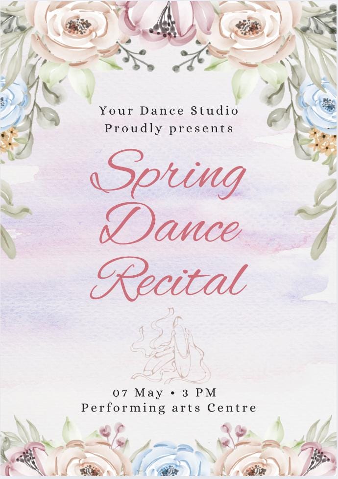 Dance Recital Program Template Bundle | Customizable & Printable PDF ...