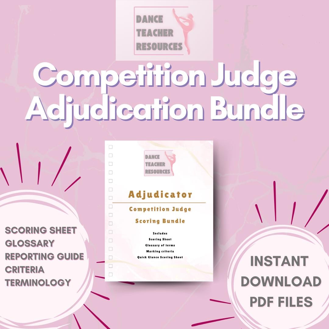 Competition Judge Kit: Score Sheet, Marking Criteria, Eisteddfods ...