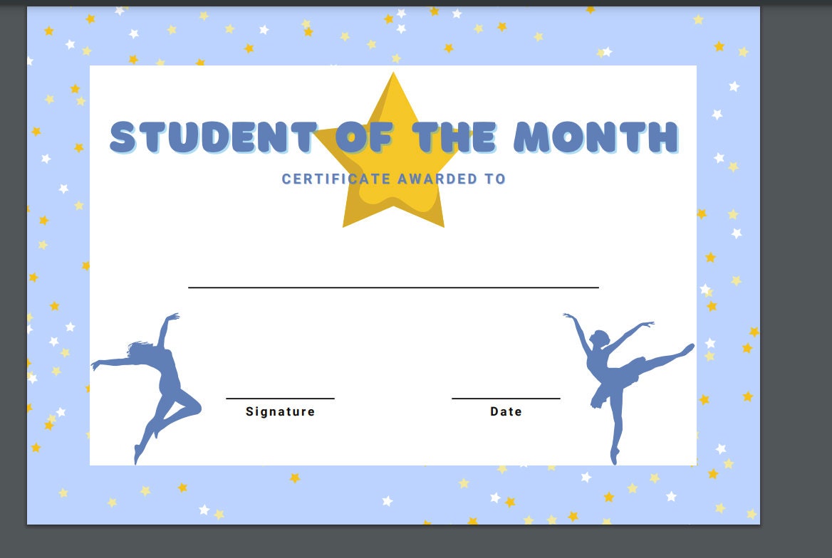 Editable Dance Studio Awards: Printable Certificate Templates (instant ...