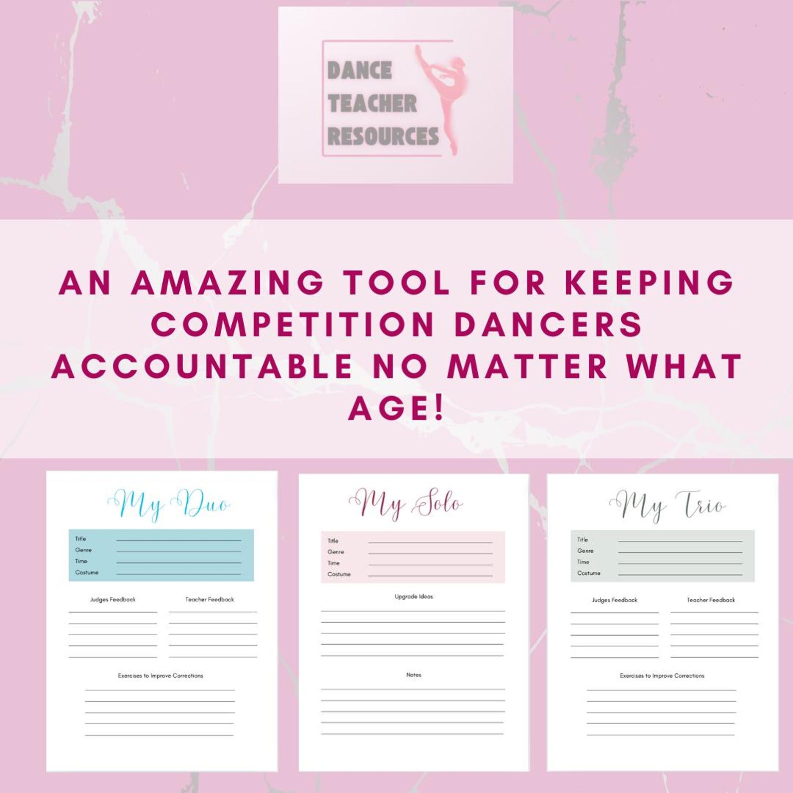 Competition Dancer Progress Tracker for Dance Studio Owners Teachers ...