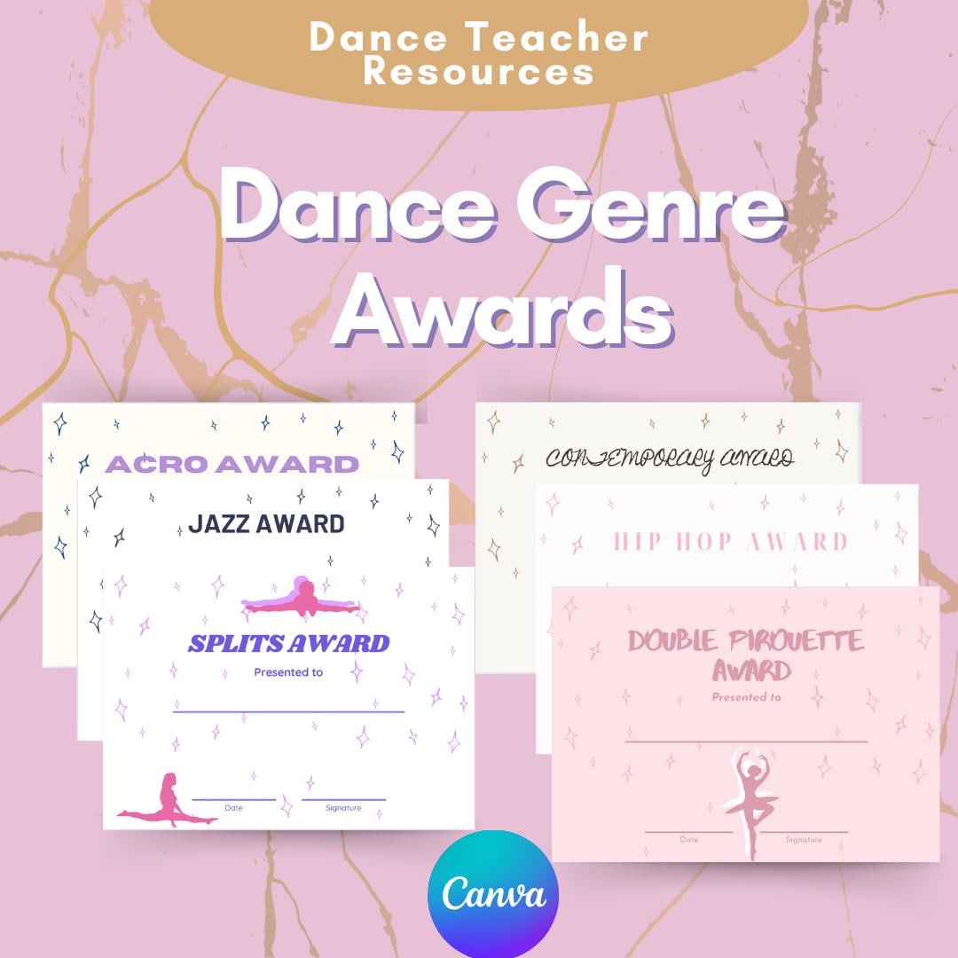 Dance Awards: Ballet, Jazz, Hip Hop Certificates (instant Download) - Etsy