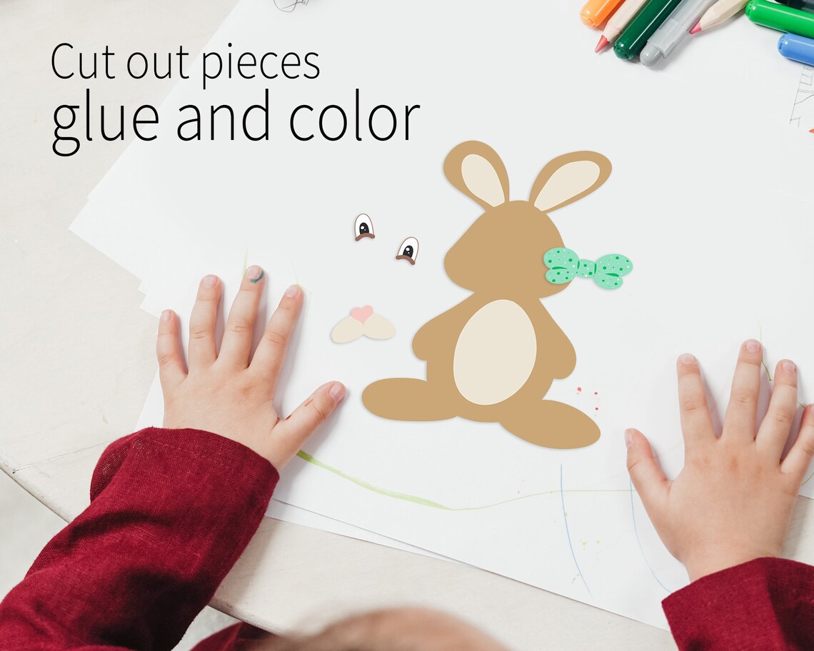 Build a Bunny Craft for Kids Printable Classroom Daycare - Etsy