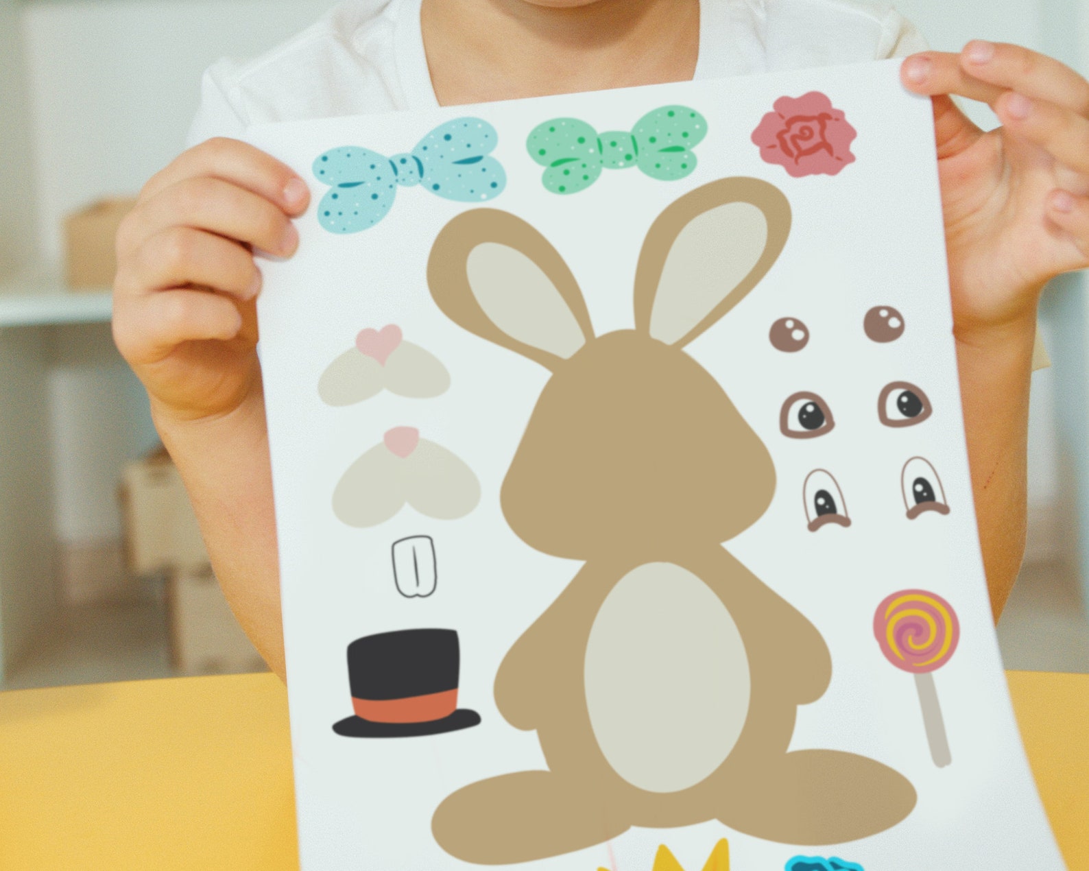 Build a Bunny Craft for Kids Printable Classroom Daycare - Etsy