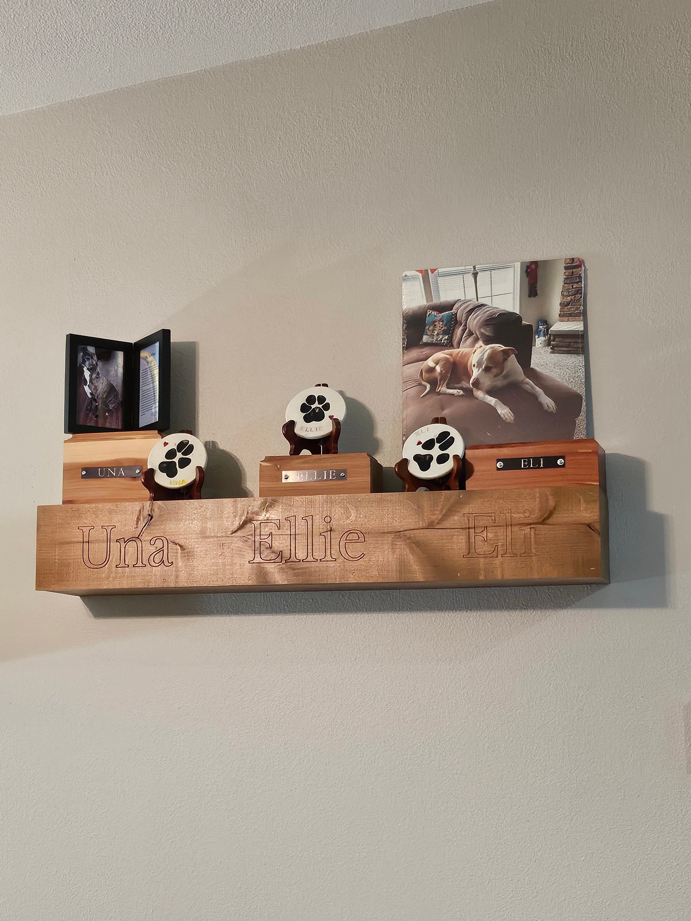 Personalized Floating Shelf With Storage Space and Engraving. - Etsy