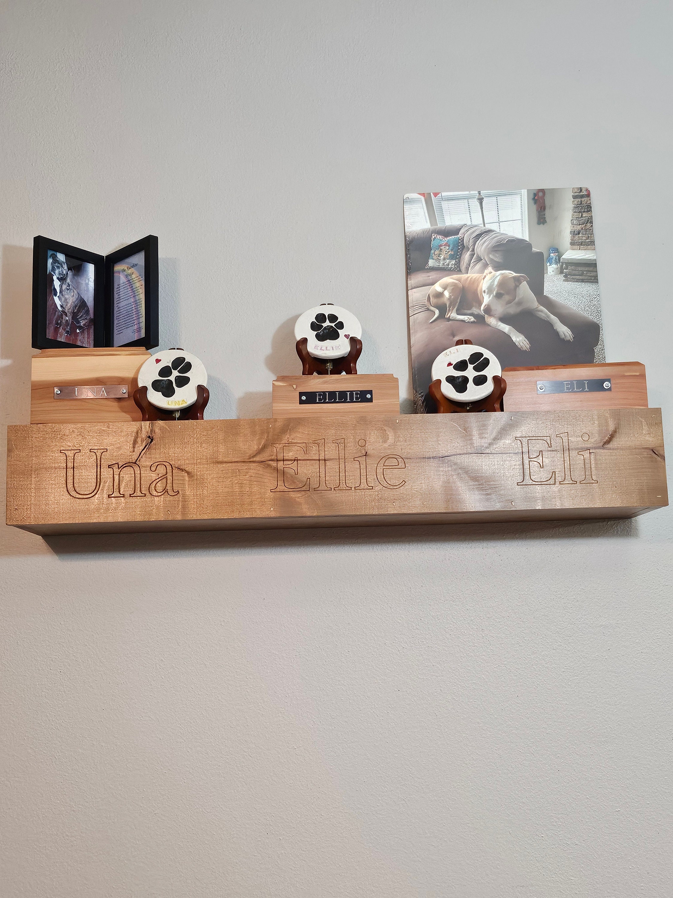 Personalized Floating Shelf With Storage Space and Engraving. - Etsy